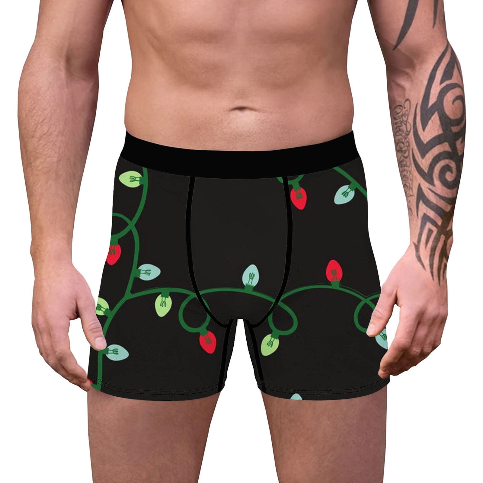 Pitauce Mens Christmas Boxer Underwear Funny Holiday Boxers Ugly Xmas ...