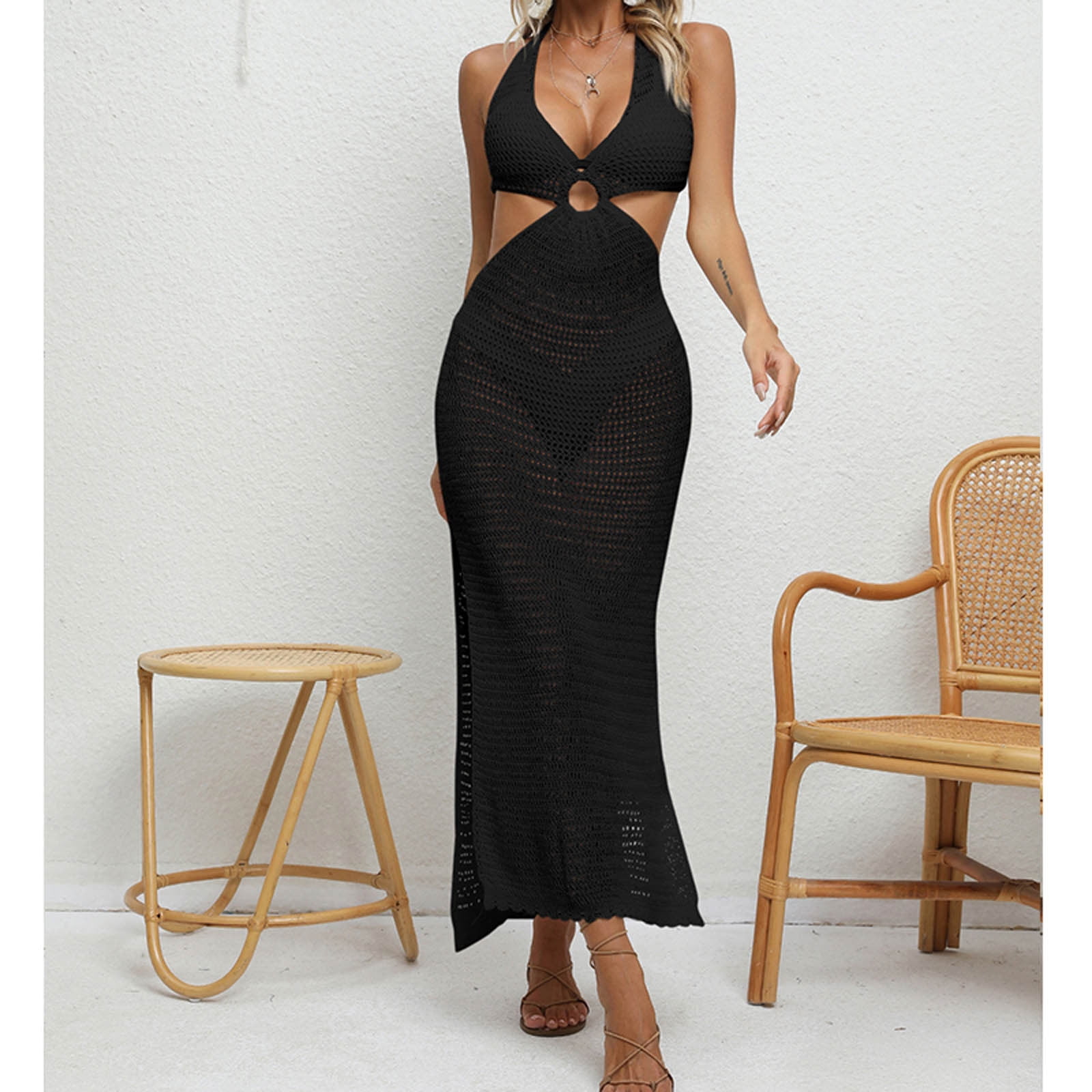 Pitauce Swimsuit Coverup For Women Sexy Sleeveless Swimsuit Cover Ups