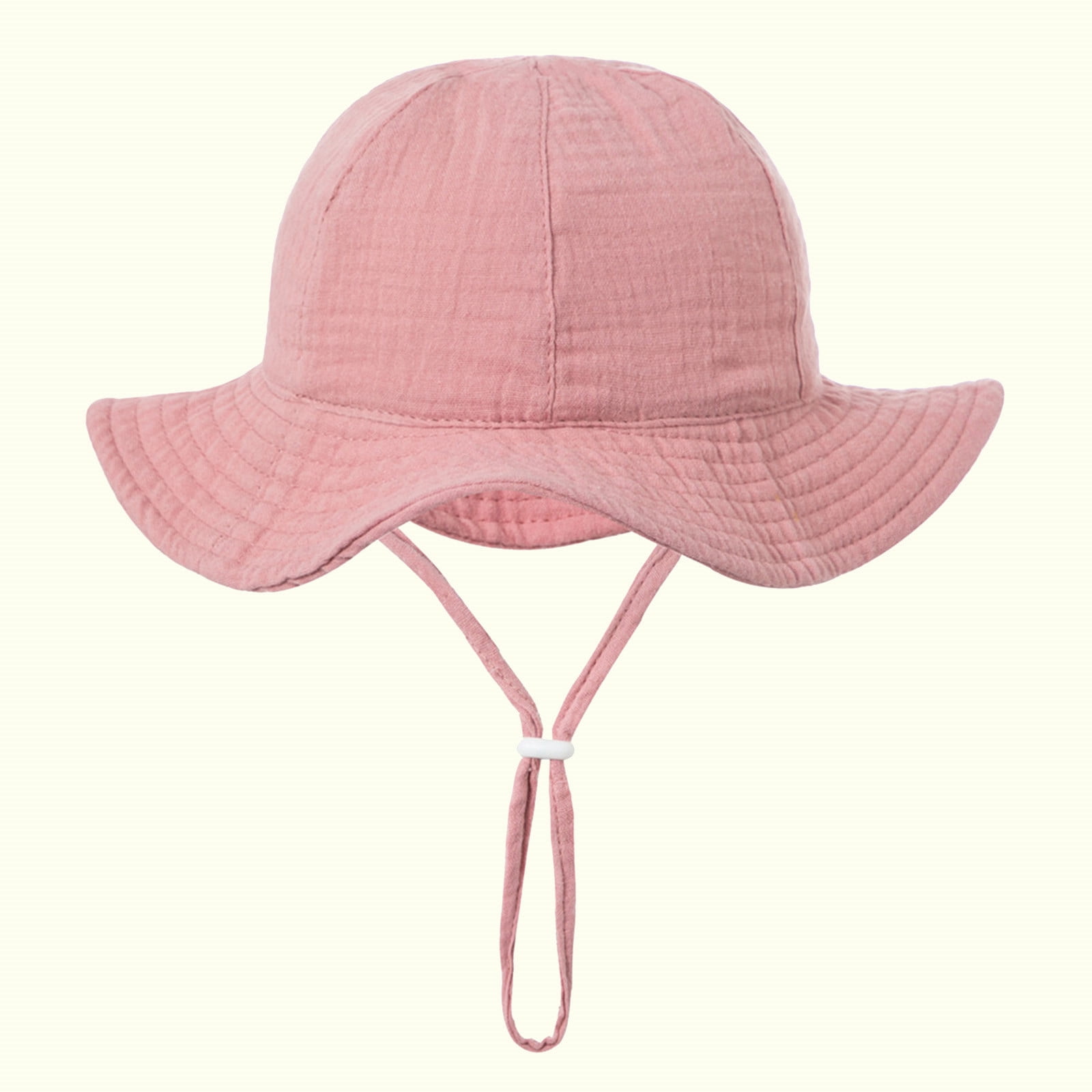 Pitauce Toddler Baby Cotton Sun Hat Solid Color Outdoor Sun Protection ...