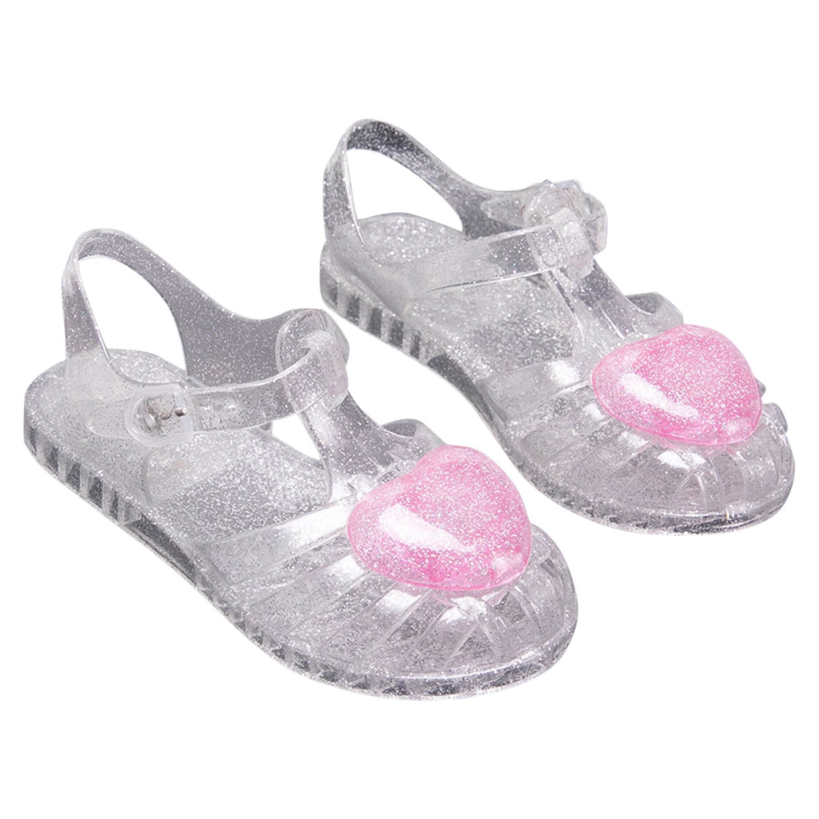 Pitauce Toddler Girls Jelly Sandals Closed Toe Water Beach Summer Flats ...