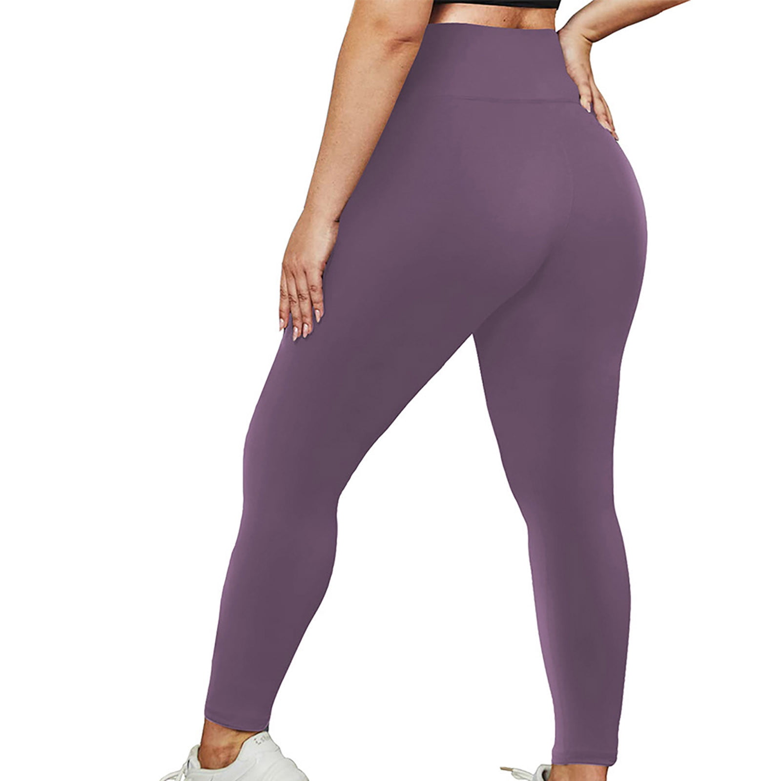 Pitauce Women's Plus Size Yoga Pants High Waisted Tummy Control ...