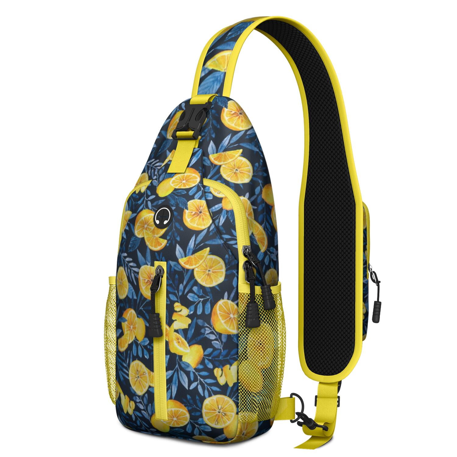 Pitaya Sling Backpack with Cute Tropical Dragon Fruit Print – Water-Resistant Crossbody Shoulder ...