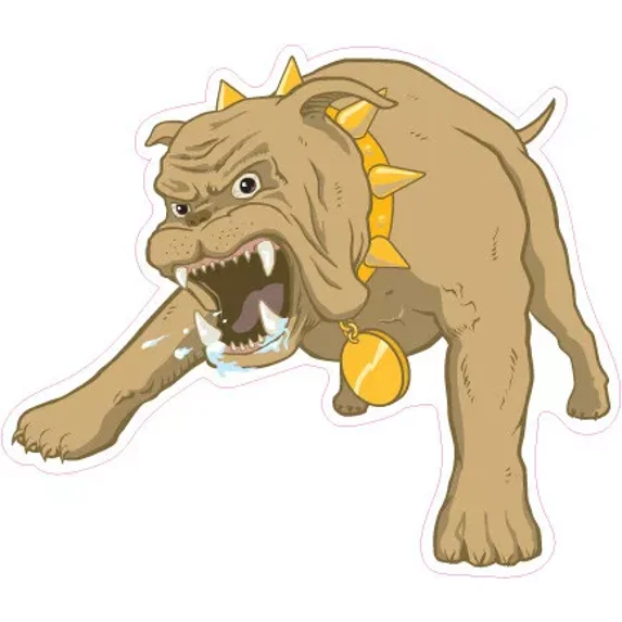 Pitbull Bull Dog Drool Angry Sticker Window Decal Phone Decal Water ...