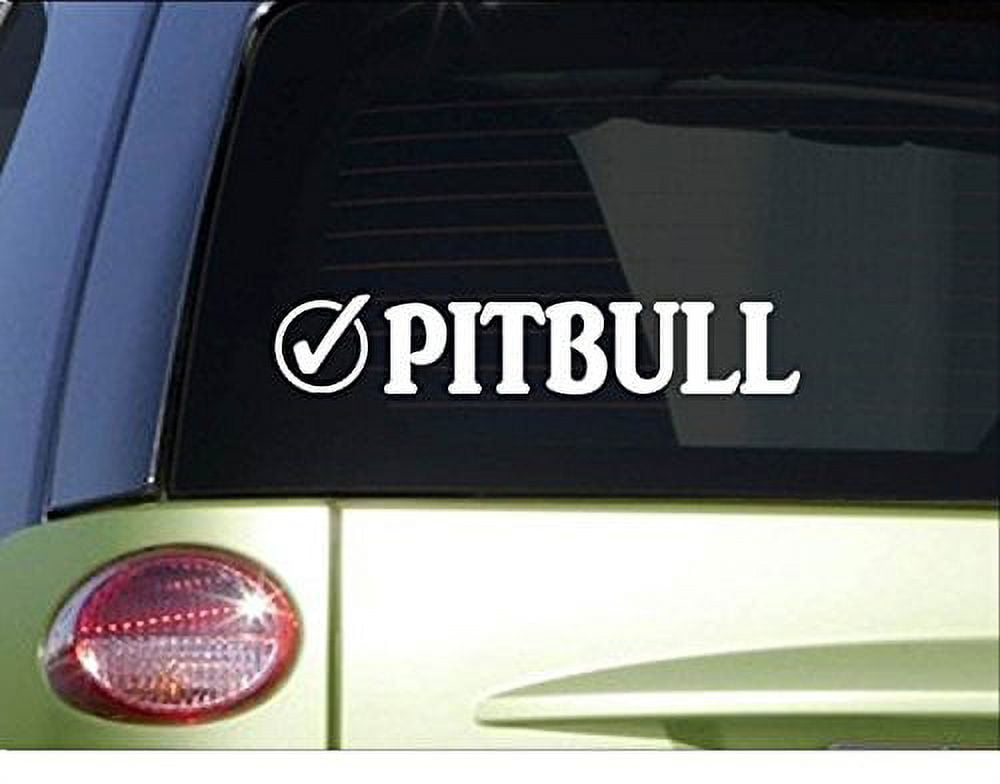 Pitbull Check *I028* 8" Sticker decal american bully pit bull apbt ...