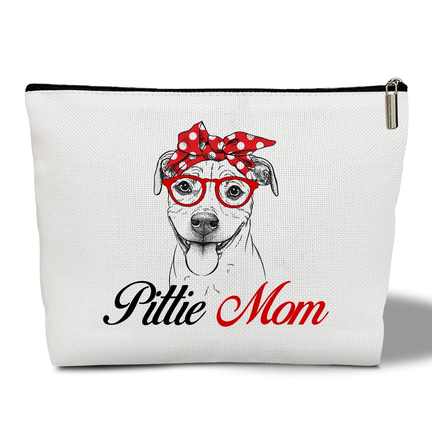 Pitbull Gifts Makeup Bag for Women, Pittie Mom Makeup Bags Animal ...