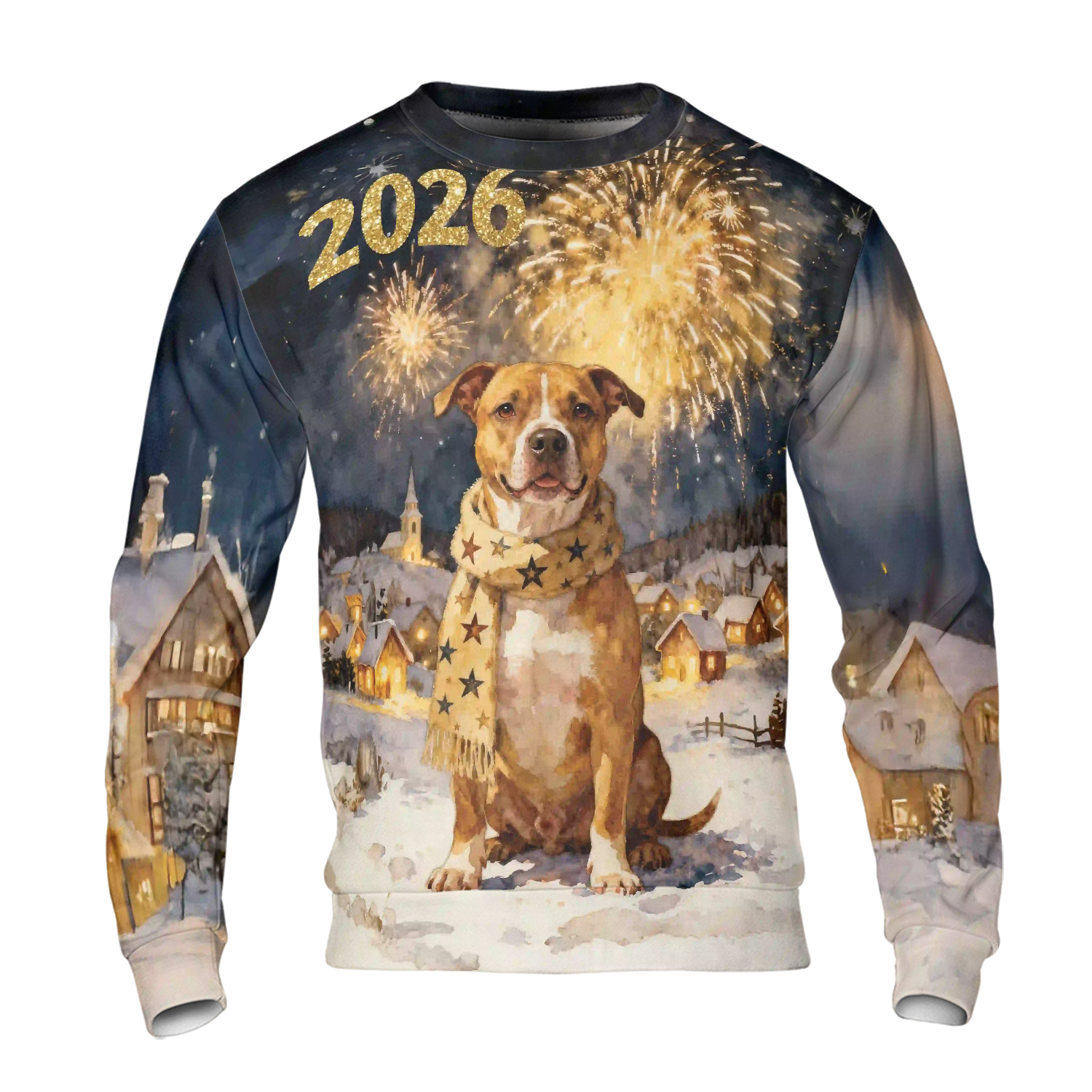 Pitbull Happy New Year 2026 with Fireworks on New Year's Eve All Over ...