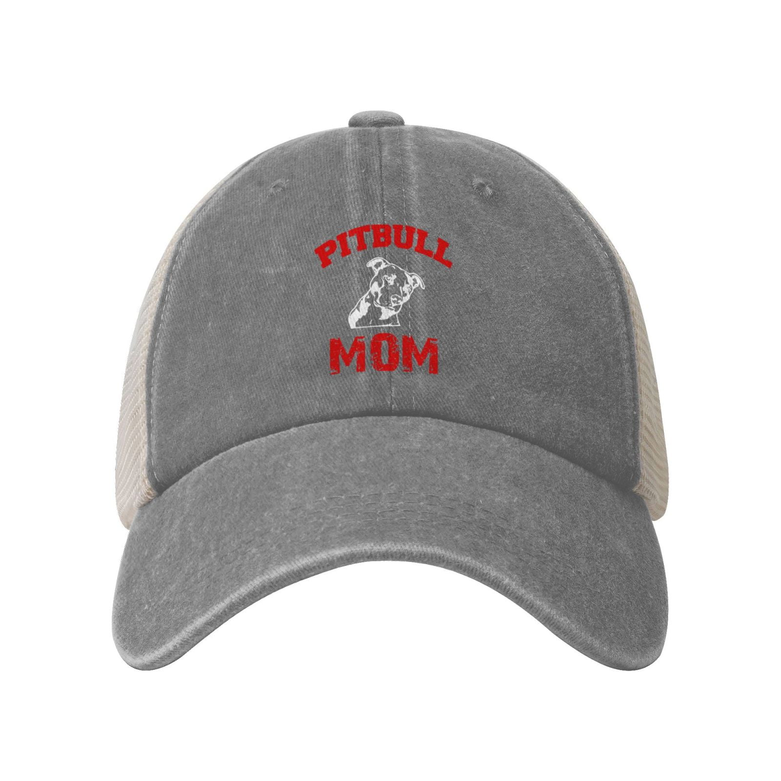 Pitbull Mom Dog Unisex Cowboy Mesh Baseball Cap Adjustable Vintage ...