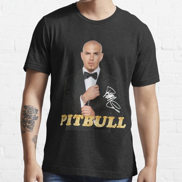 Pitbull Rapper 2023 with Signature Essential T-Shirt - Walmart.com