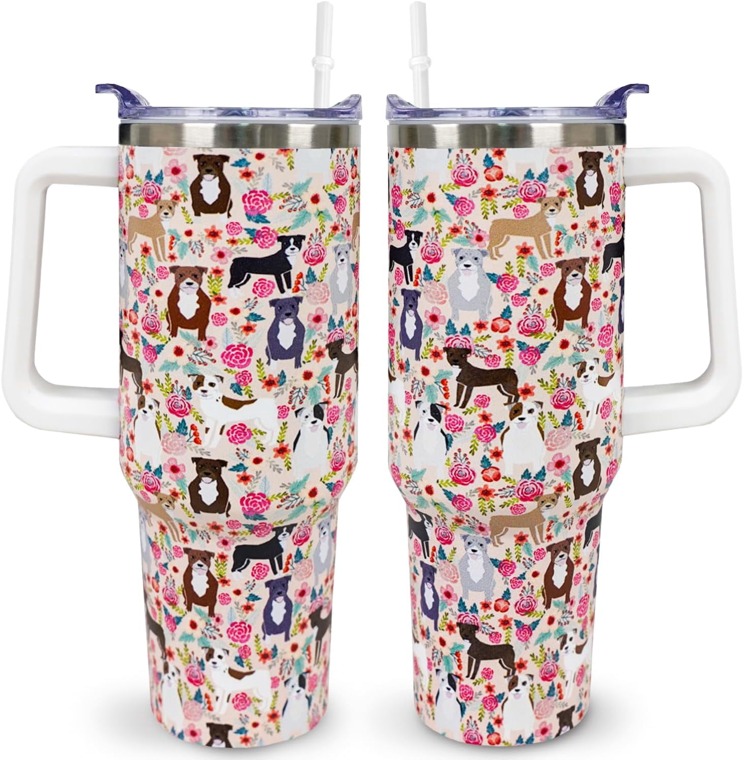 Pitbull Tumbler Pitbull Mug Gifts for Pitbull Lovers Owners 40Oz ...