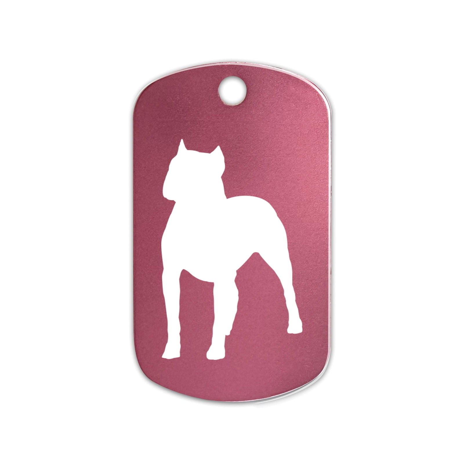 Pitbull V2 GI Dog Tag Aluminum Keychain dog canine pet - Pink - Walmart.com