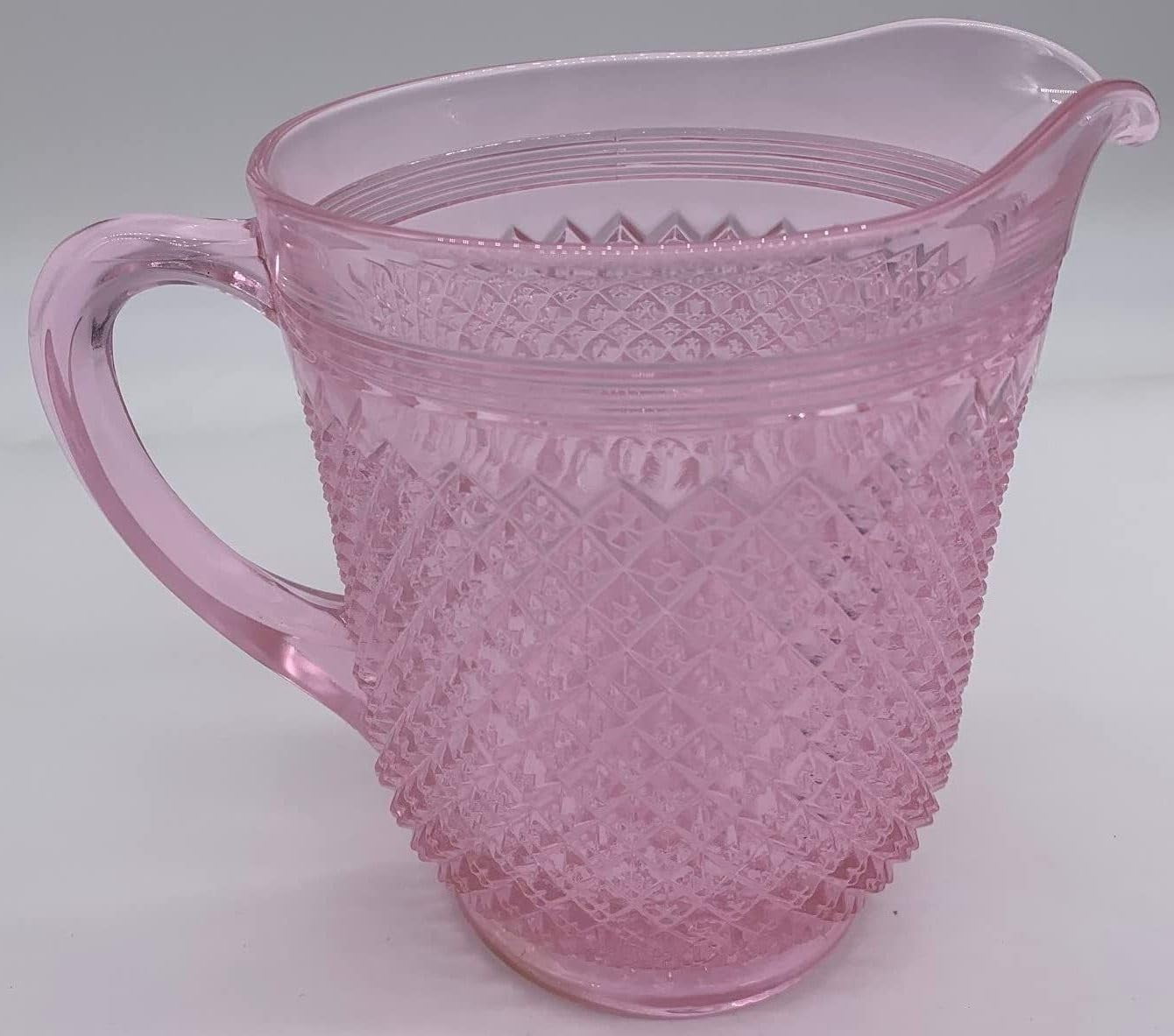 Pitcher - Addison Pattern - American Made - Mosser Glass (Passion Pink ...