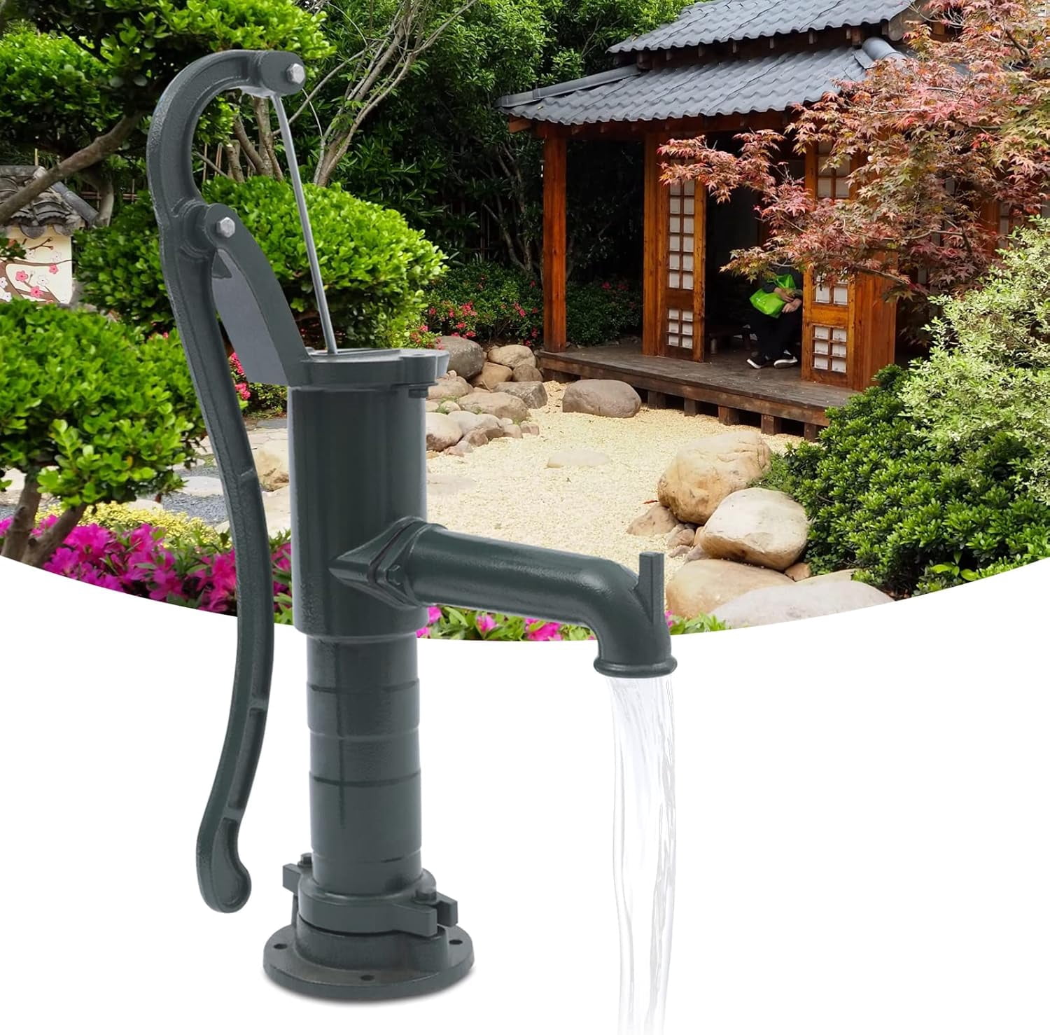 Pitcher Hand Water Pump for Well, Cast Iron Manual Well Pump Pitcher ...