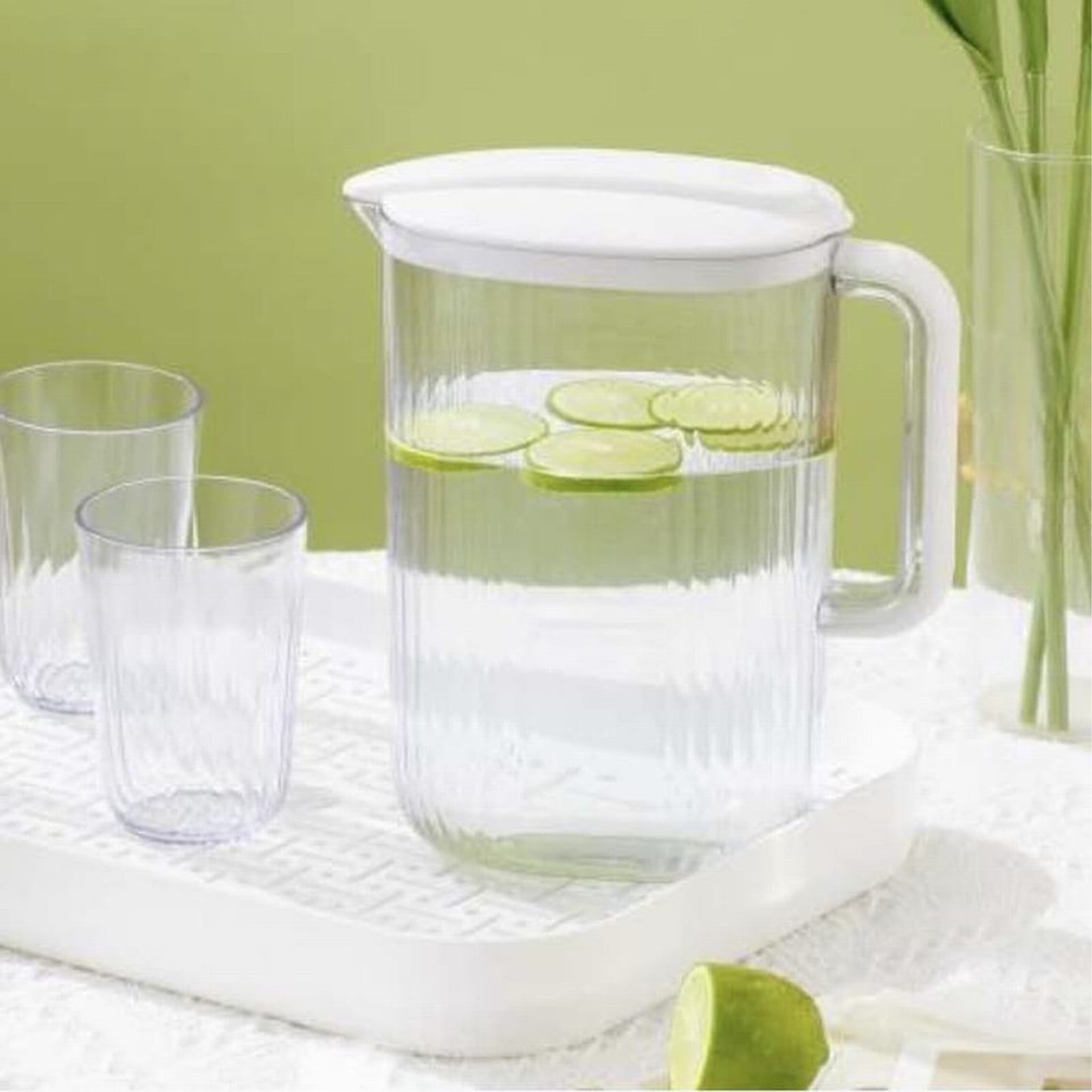 Pitcher With Lid Clear Acrylic Pitcher Proof Drink Pitcher Juice ...