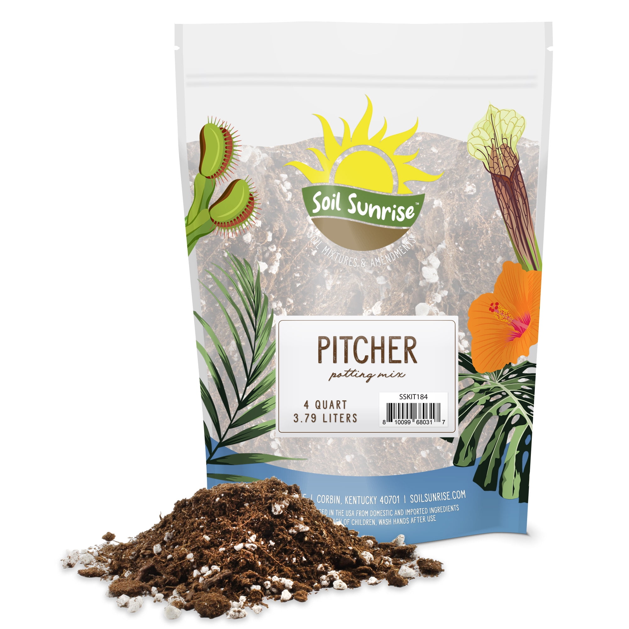 Pitcher Plant Potting Soil Mix (4 Quarts), Nepenthes Carnivorous Plant ...