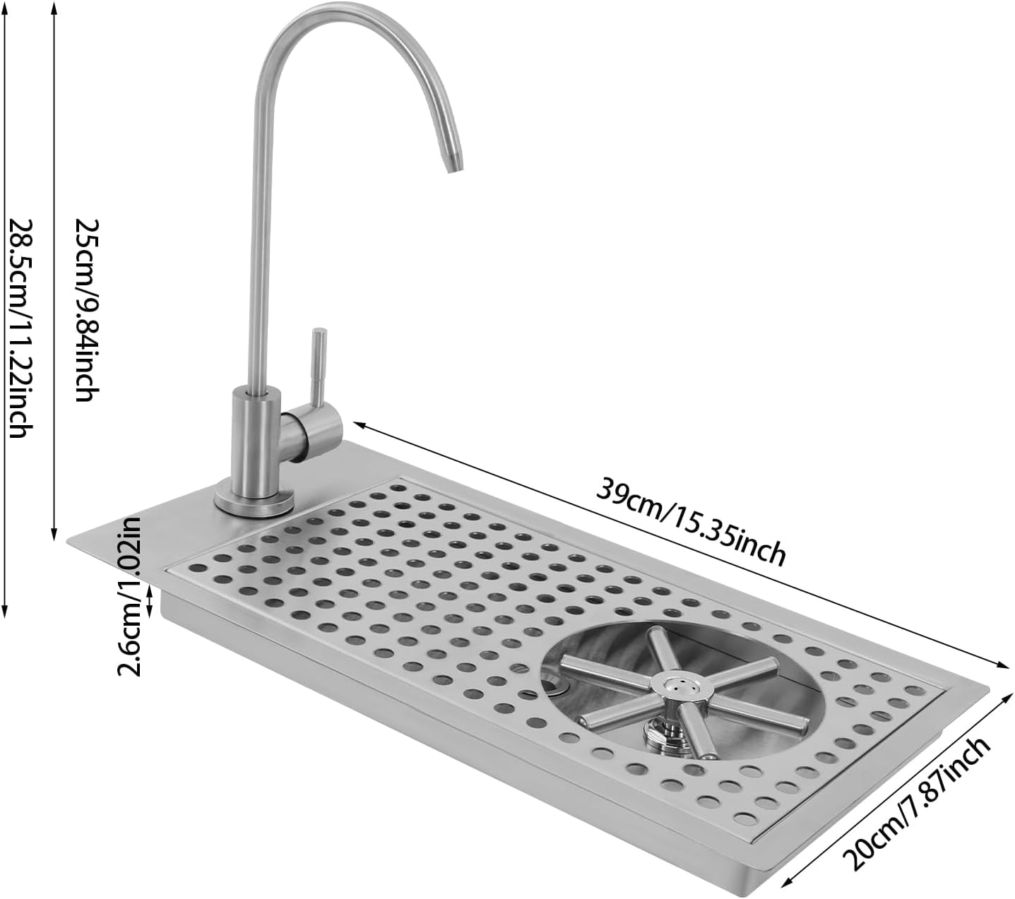 Pitcher Rinser Commercial Countertop Glass Rinser Cup Washer