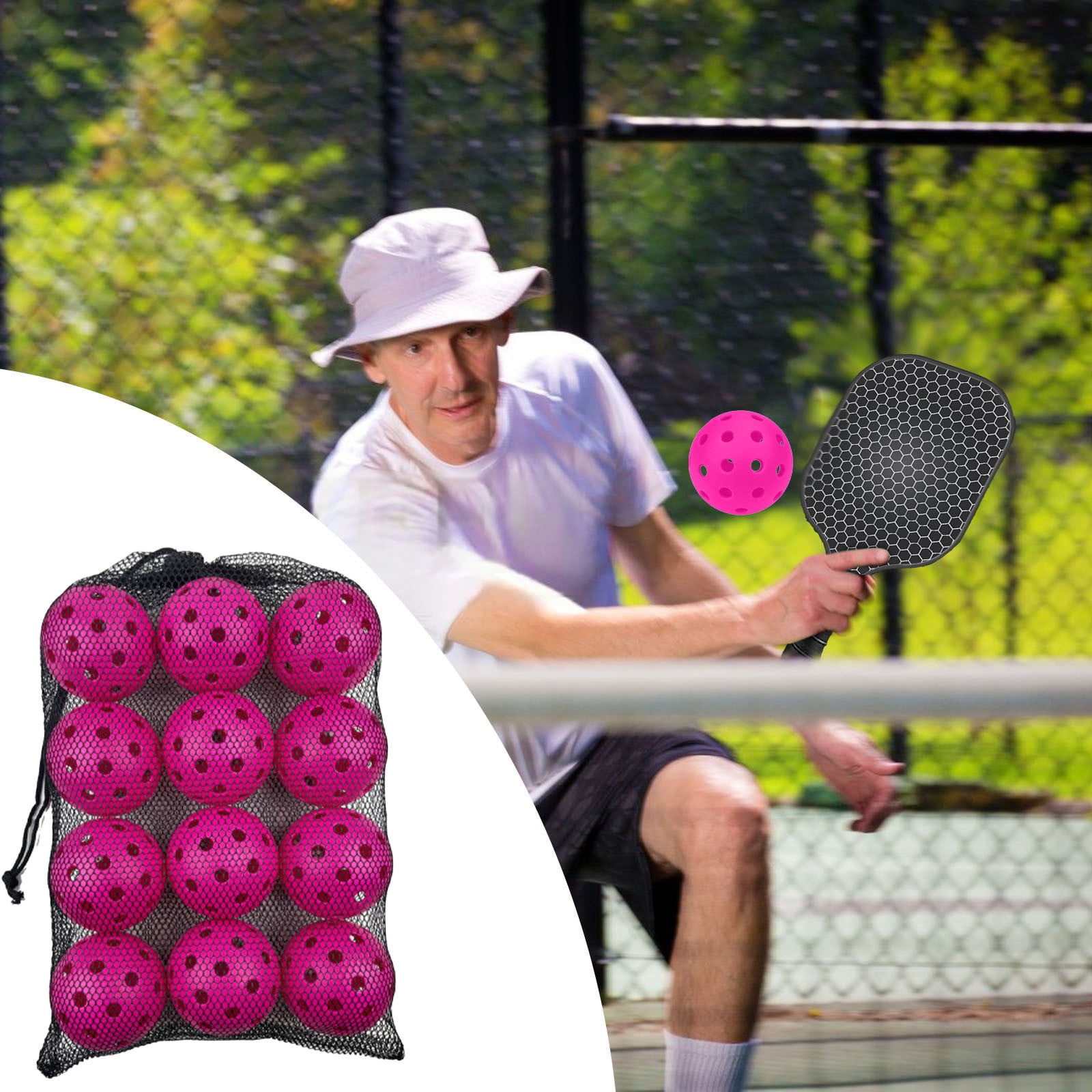 Pitchers (6-Piece Set),Outdoor Toy For All Ages Pickleball With 40 Hole ...