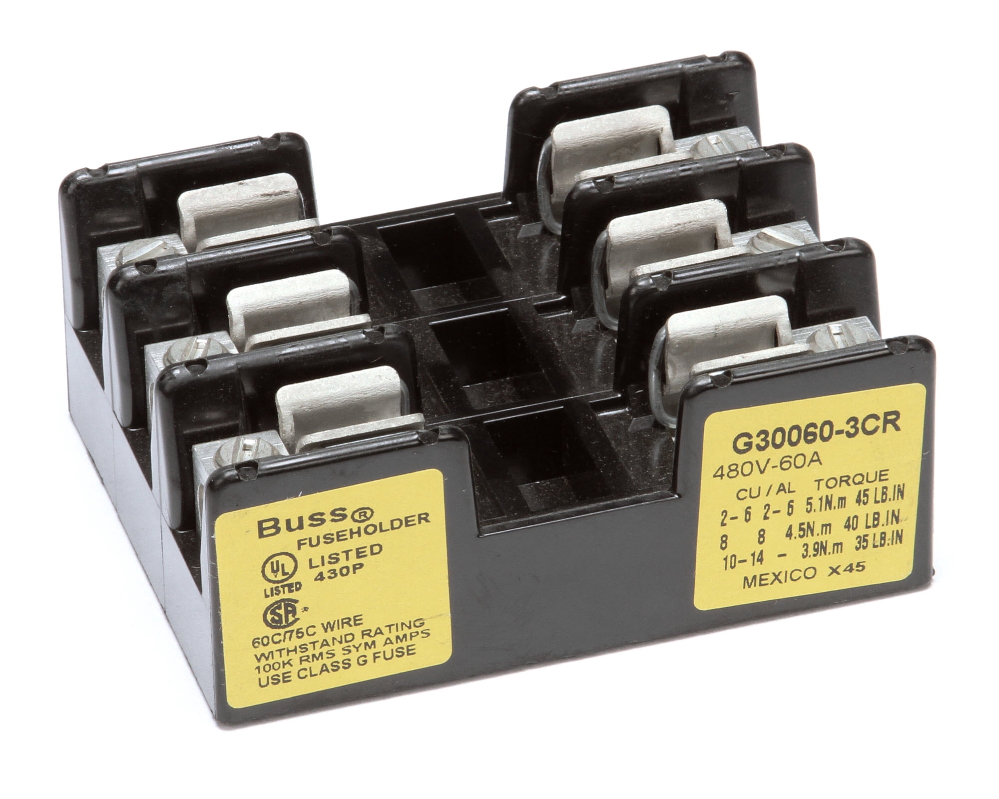 Pitco P5045792 3 Post 480V 60A Fuseblock - Walmart.com