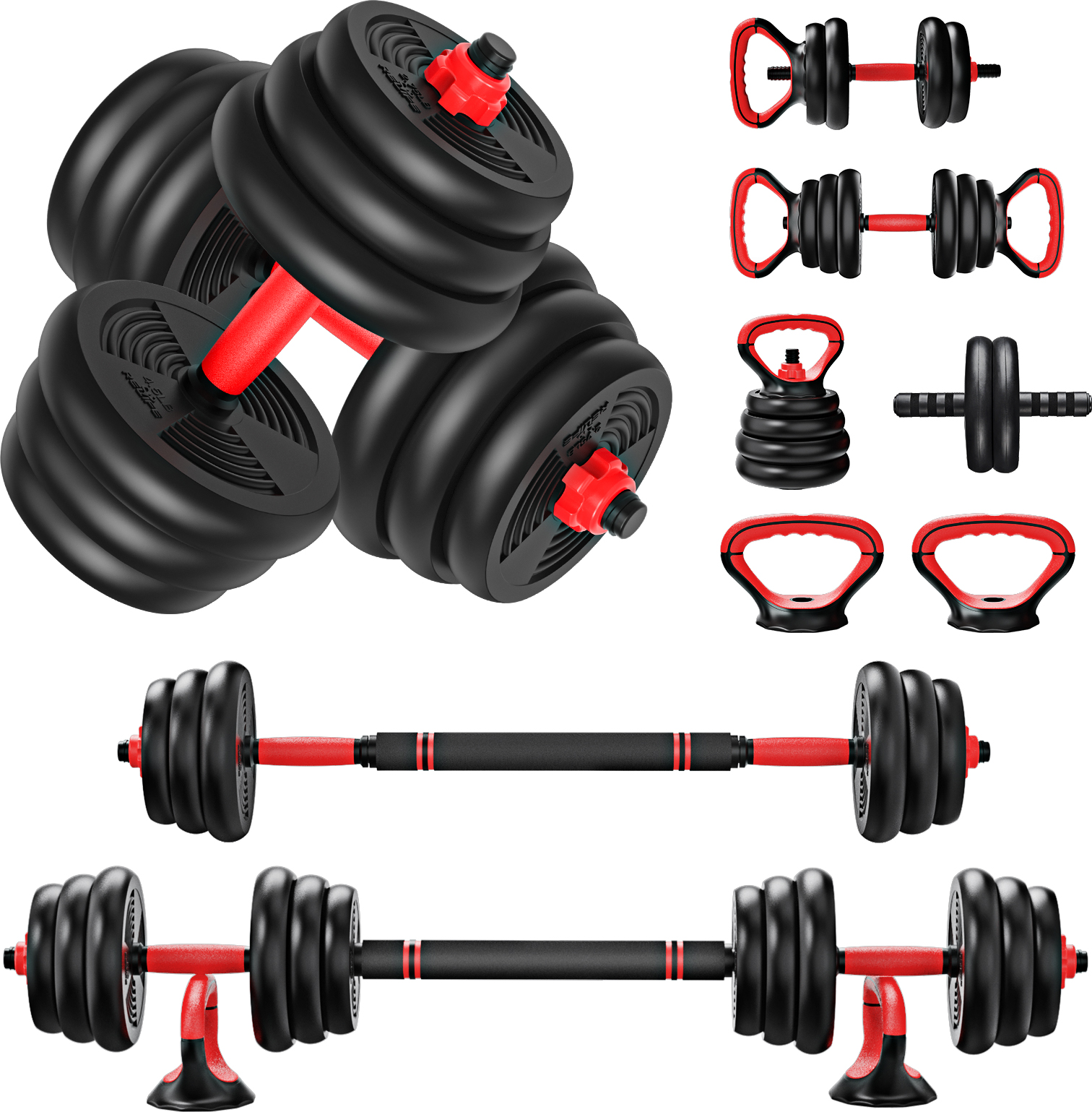 CAP Barbell 25 lb Adjustable Dumbbell Set, Quick Select Adjustability ...