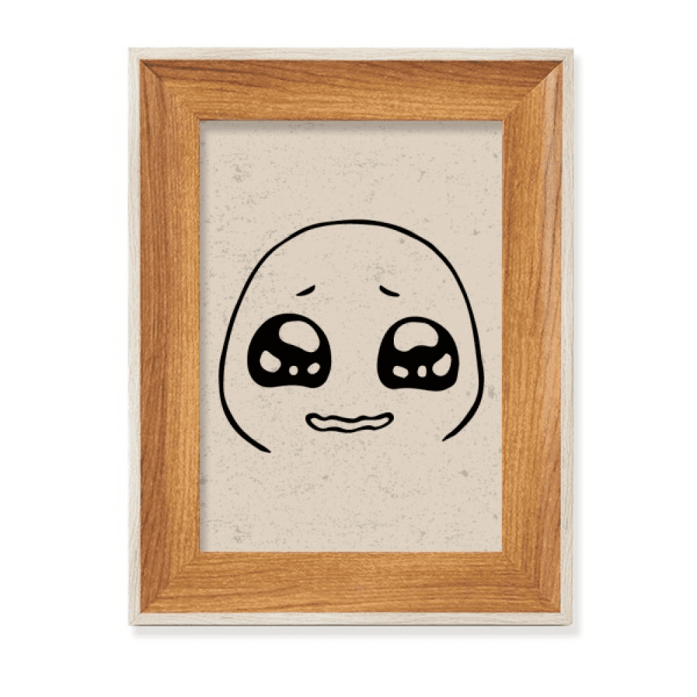 Pitiful Moist Eyes Black Happy Pattern Desktop Wooden Photo Frame ...