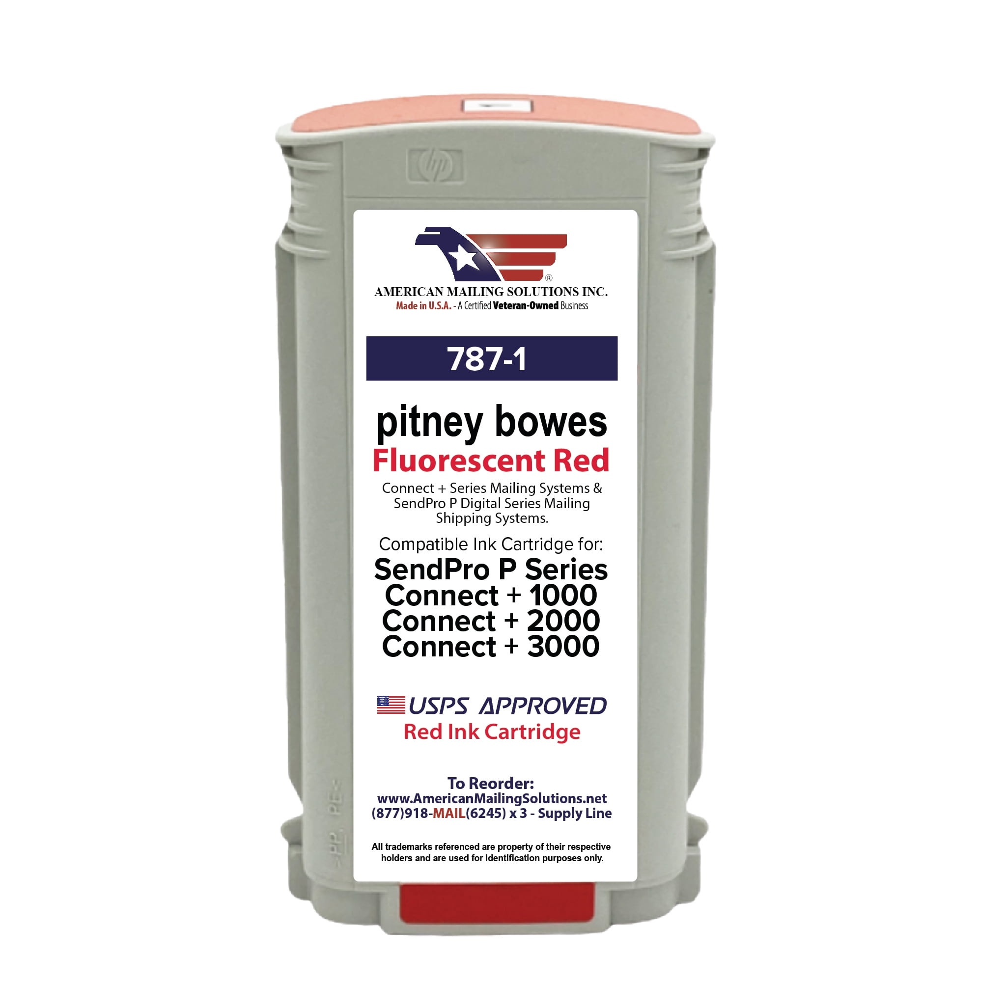 Pitney Bowes 787-1 Ink Cartridge for Connect+ Series Postage Meters ...