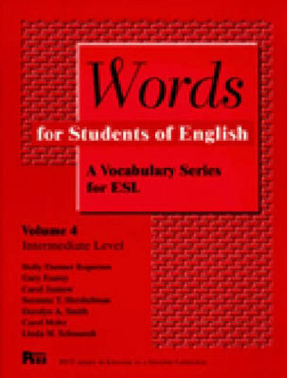 Pitt English as a Second Language Words for Students of English, Vol. 4 ...