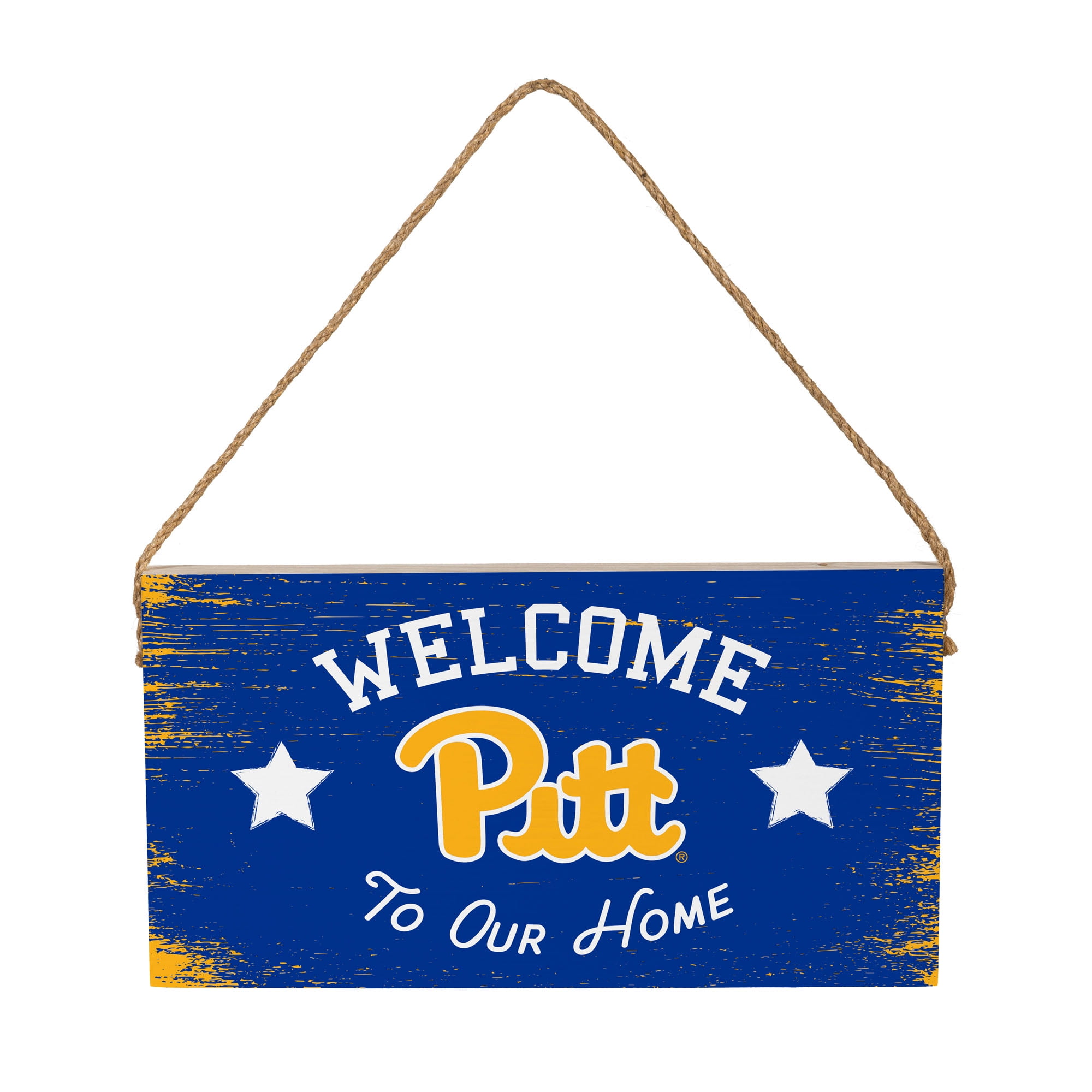 Pitt Panthers 6" x 11" Welcome Home Wood Wall Sign with Rope Hanger ...