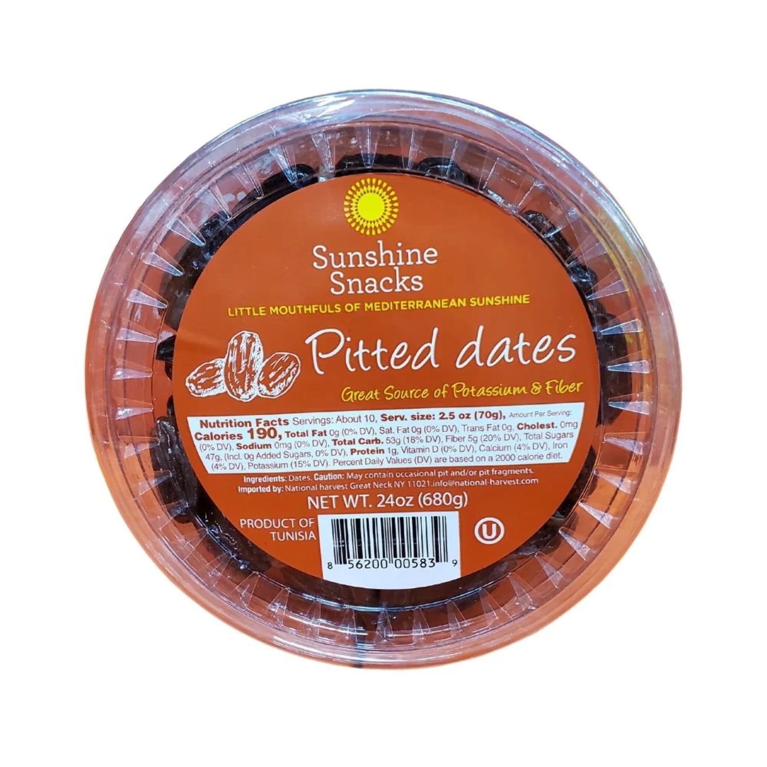 Pitted Date (24 OZ) - Sunshine Snacks - No Sugar Added - Walmart.com