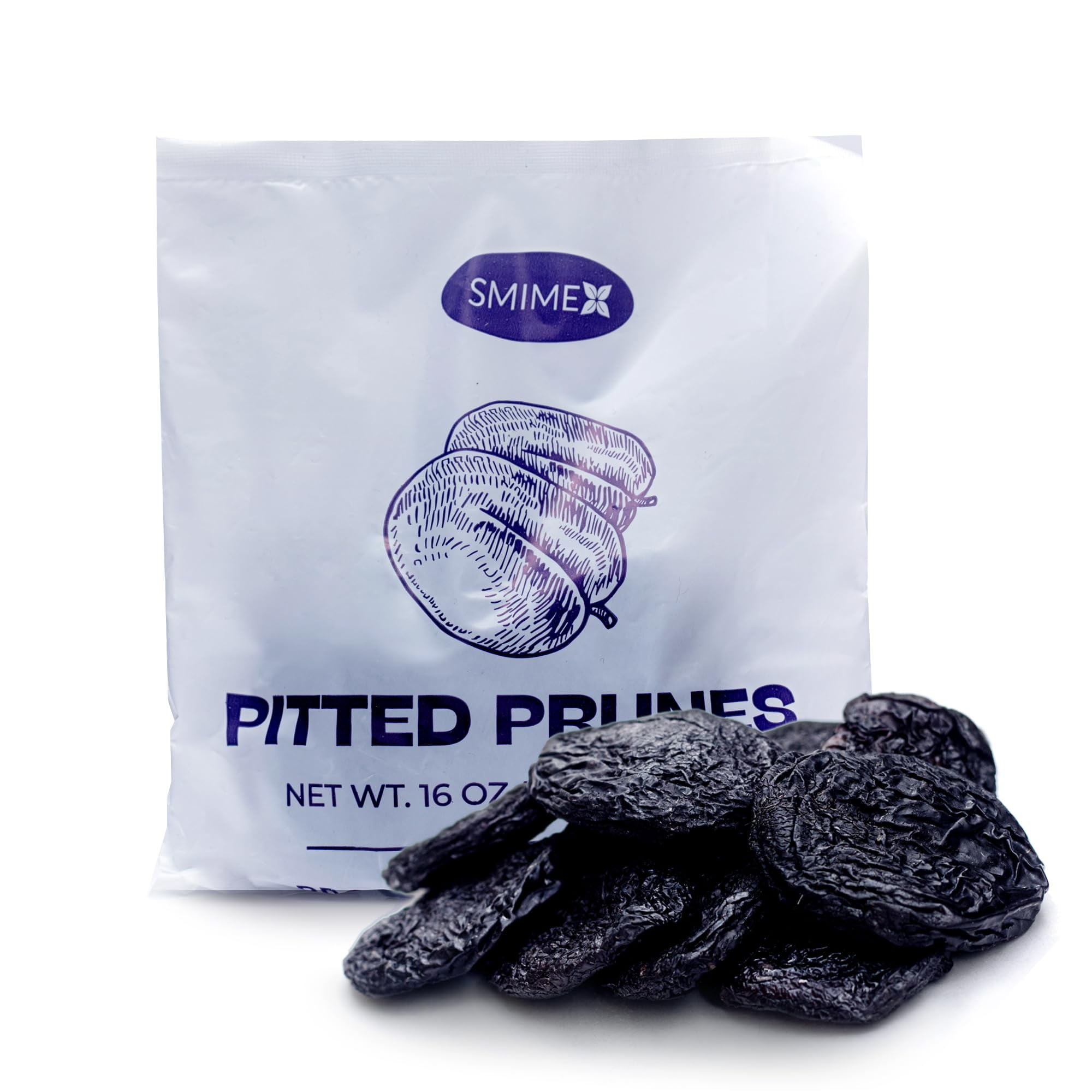 Pitted Prunes 1 LB MMF7 (5 pack * 3-1/4 OZ) Armenia - Dried Plums, No added Oil, Nutrient-Rich ...