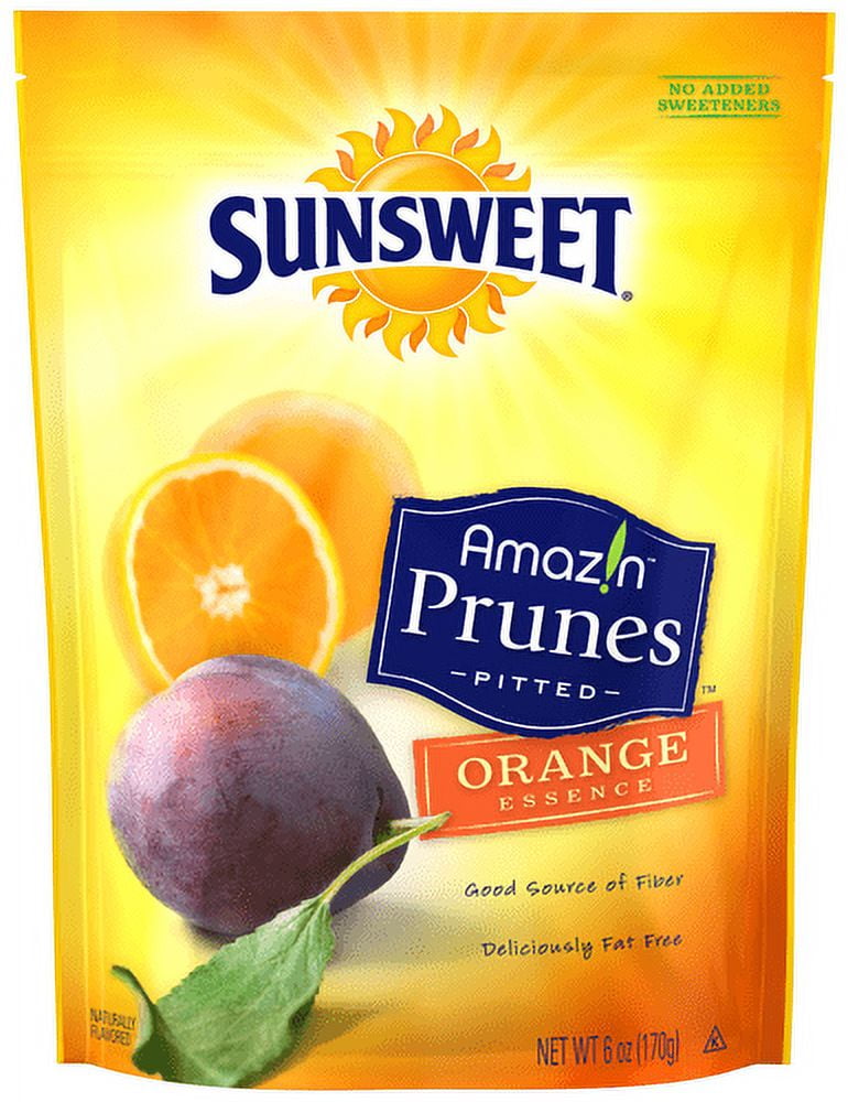 Sunsweet California Dry Fruit Flavored Pitted Prunes with Orange ...