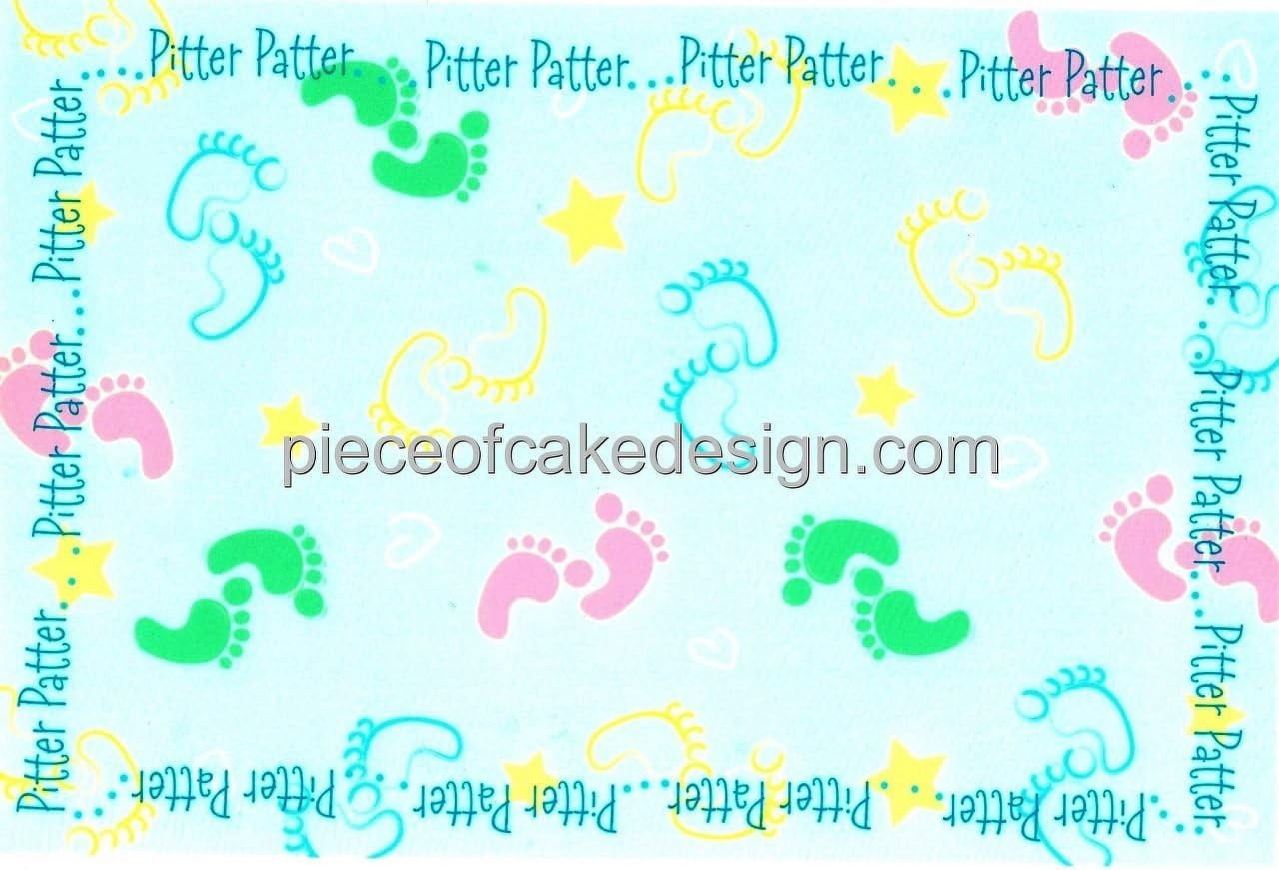 Pitter Patter Baby Feet Background ~ Edible Icing Cake Topper ~ LOOK ...