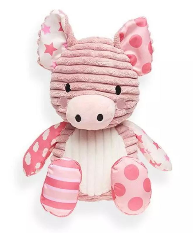 Pitter Patter Pals Pig Pink 13-Inch Plush Animal Corduroy Cotton Body ...