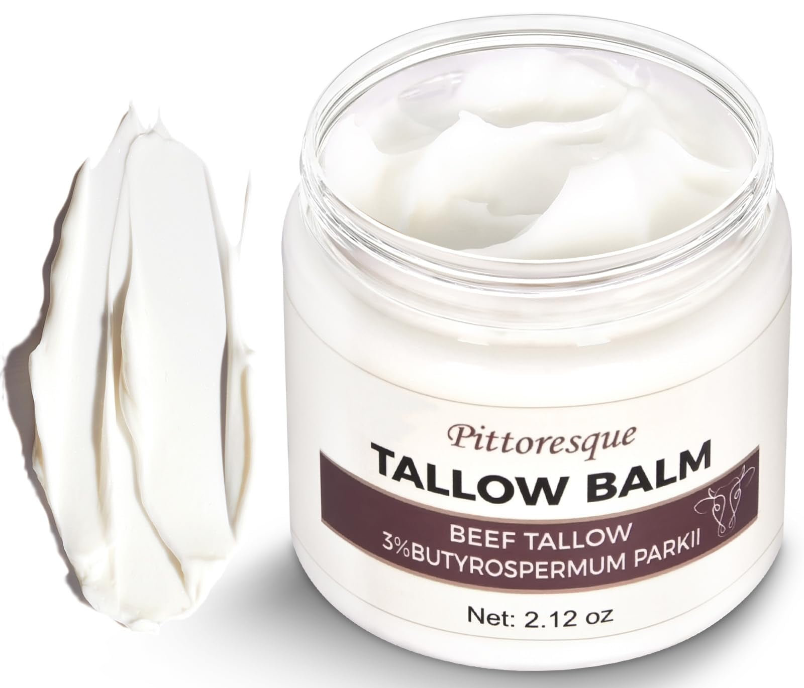 Pittoresque Beef Tallow,Nourishing Tallow TSF6 Balm 2.12oz Rich ...