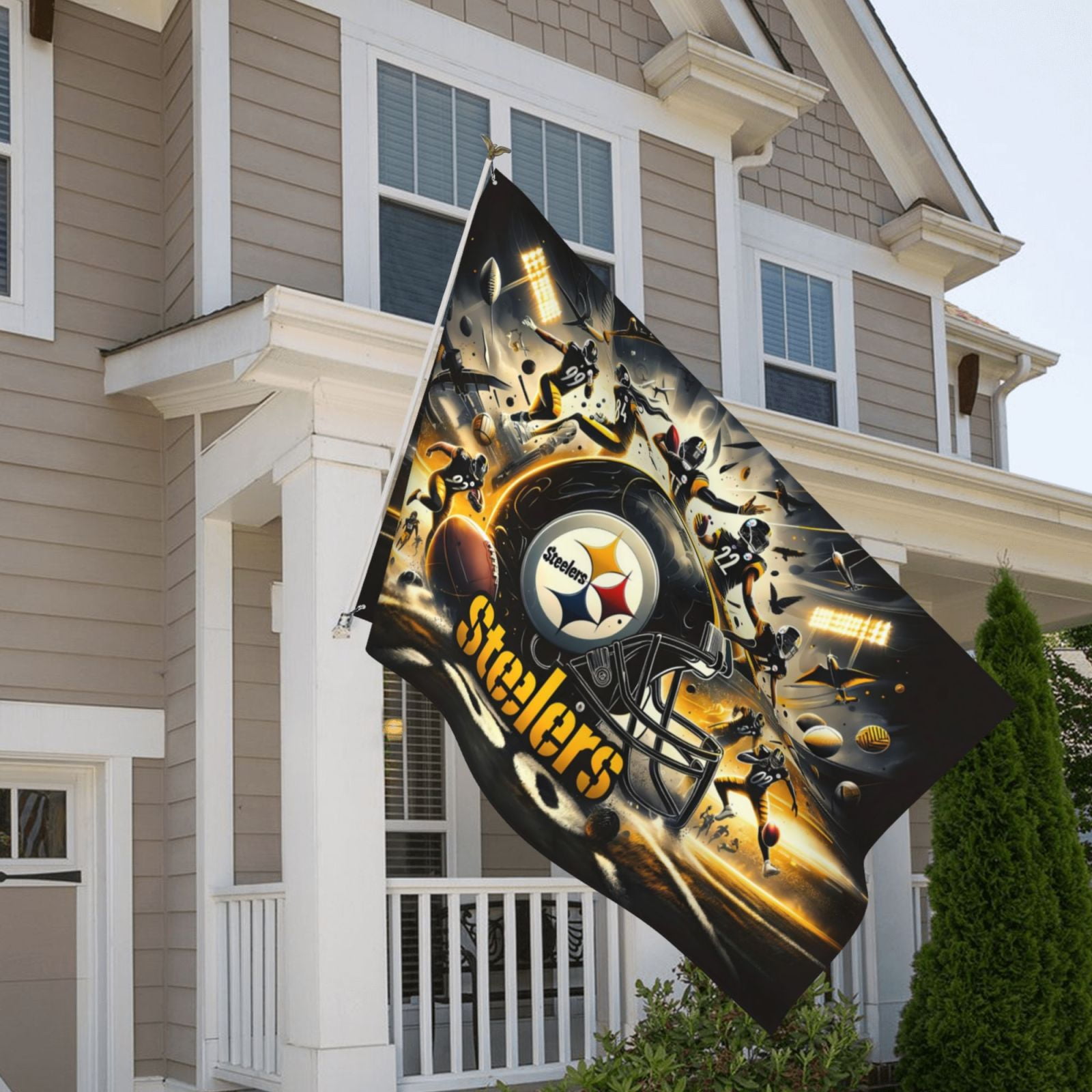 Pittsburgh 5x8ft Outdoor Decorative Flag, American Football Team Fan ...