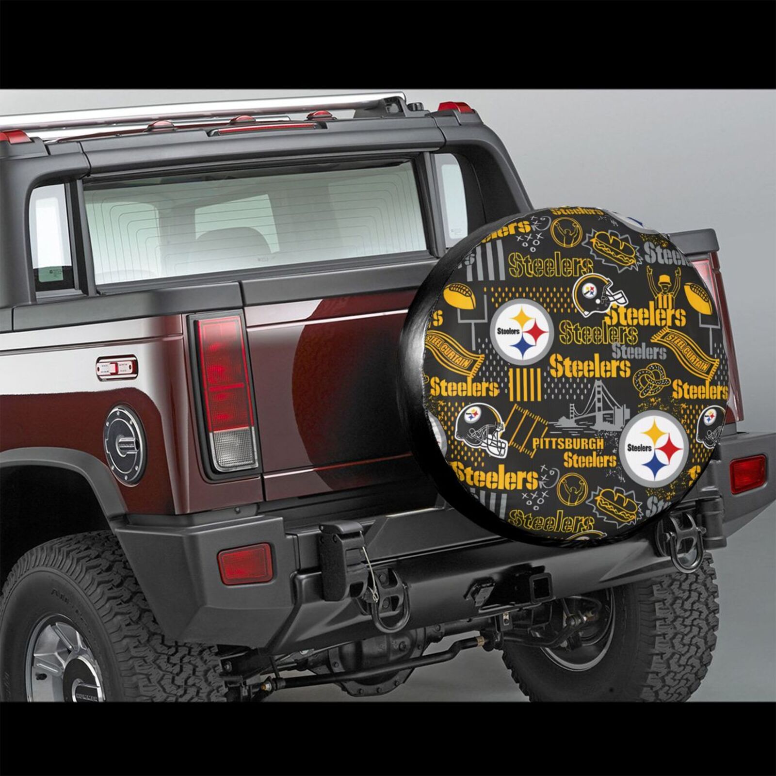 Pittsburgh America Football Team-Inspired Spare Tire Cover - Waterproof ...
