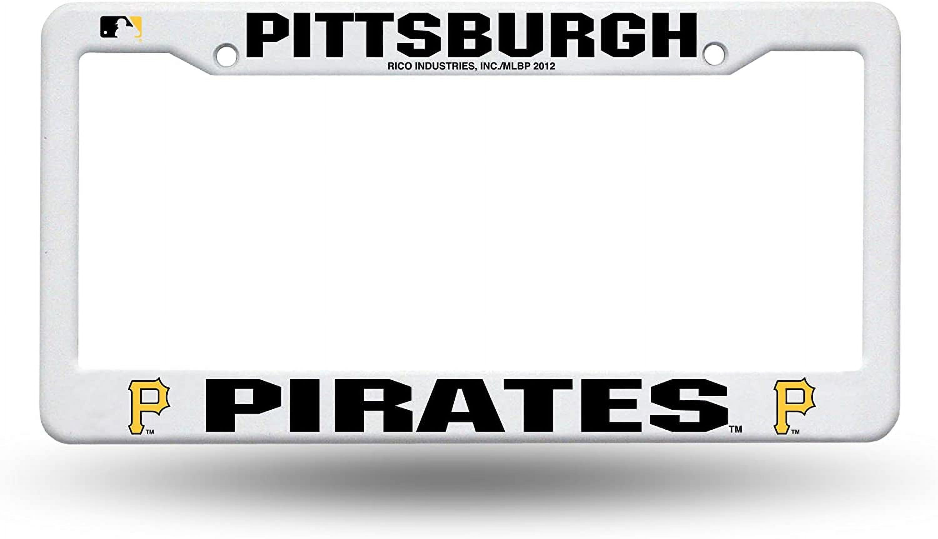 Pittsburgh Baseball Pirates Raised Letter White Plastic License Plate ...
