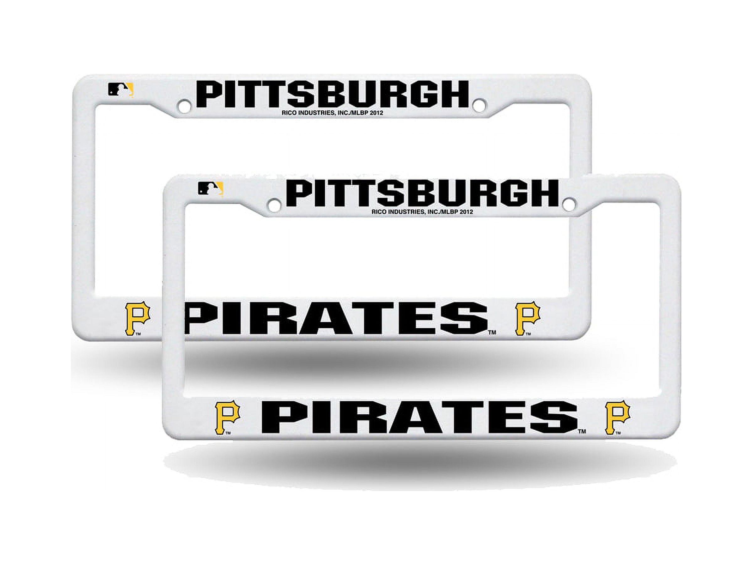 Pittsburgh BaseballPirates Raised Letter White Plastic License Plate ...
