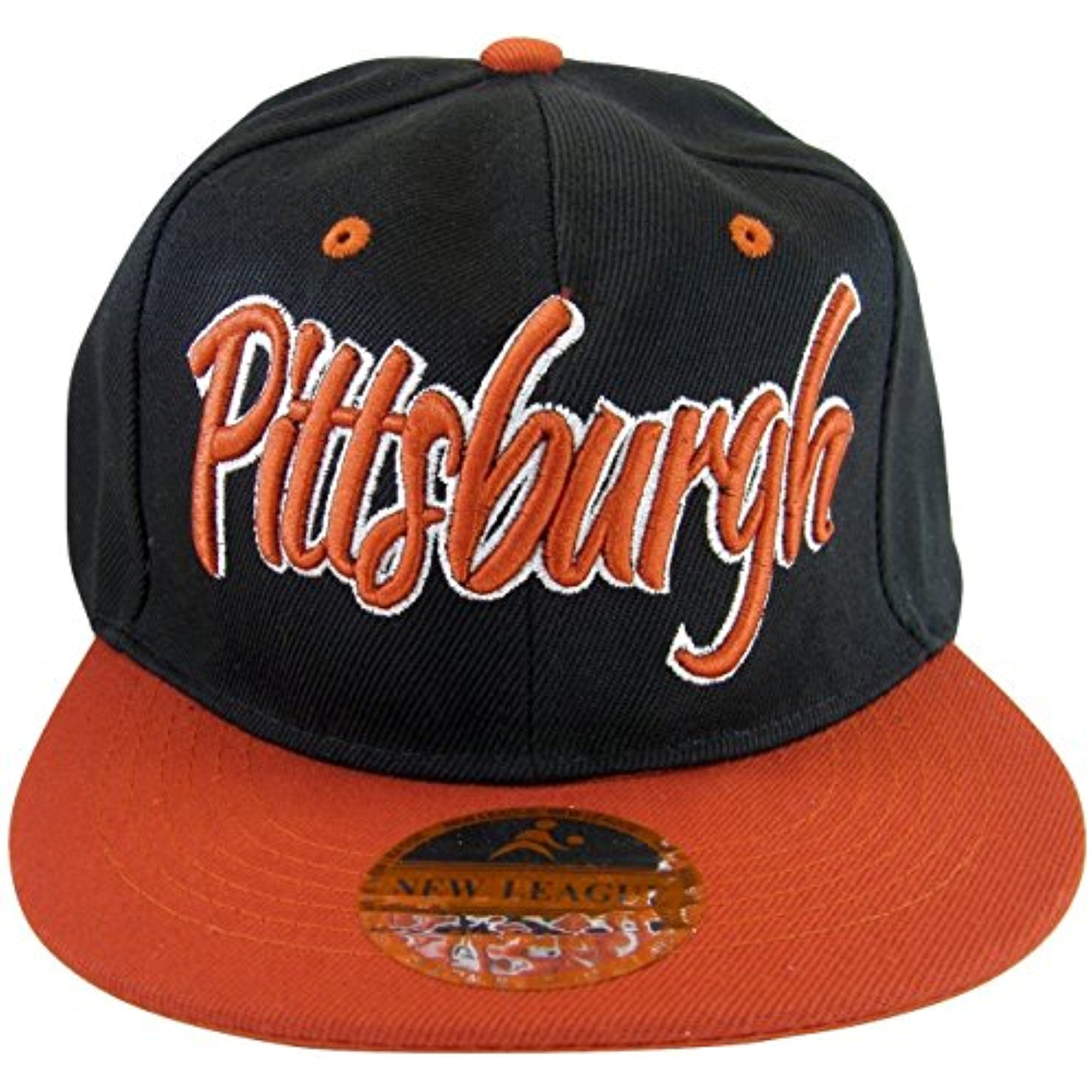Pittsburgh Cursive Script Men's Adjustable Snapback Baseball Caps ...