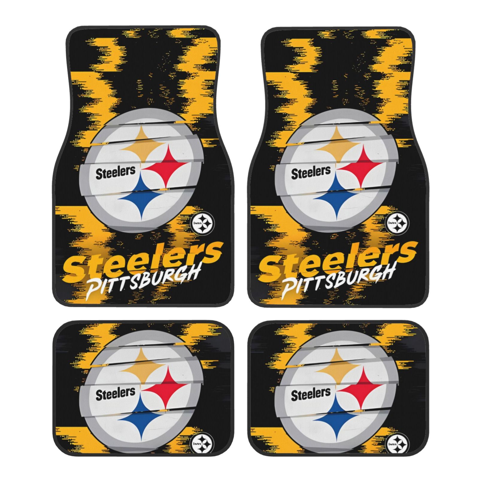 Pittsburgh Football Team Car Floor Mats Set Of Four, Crystal Velvet ...