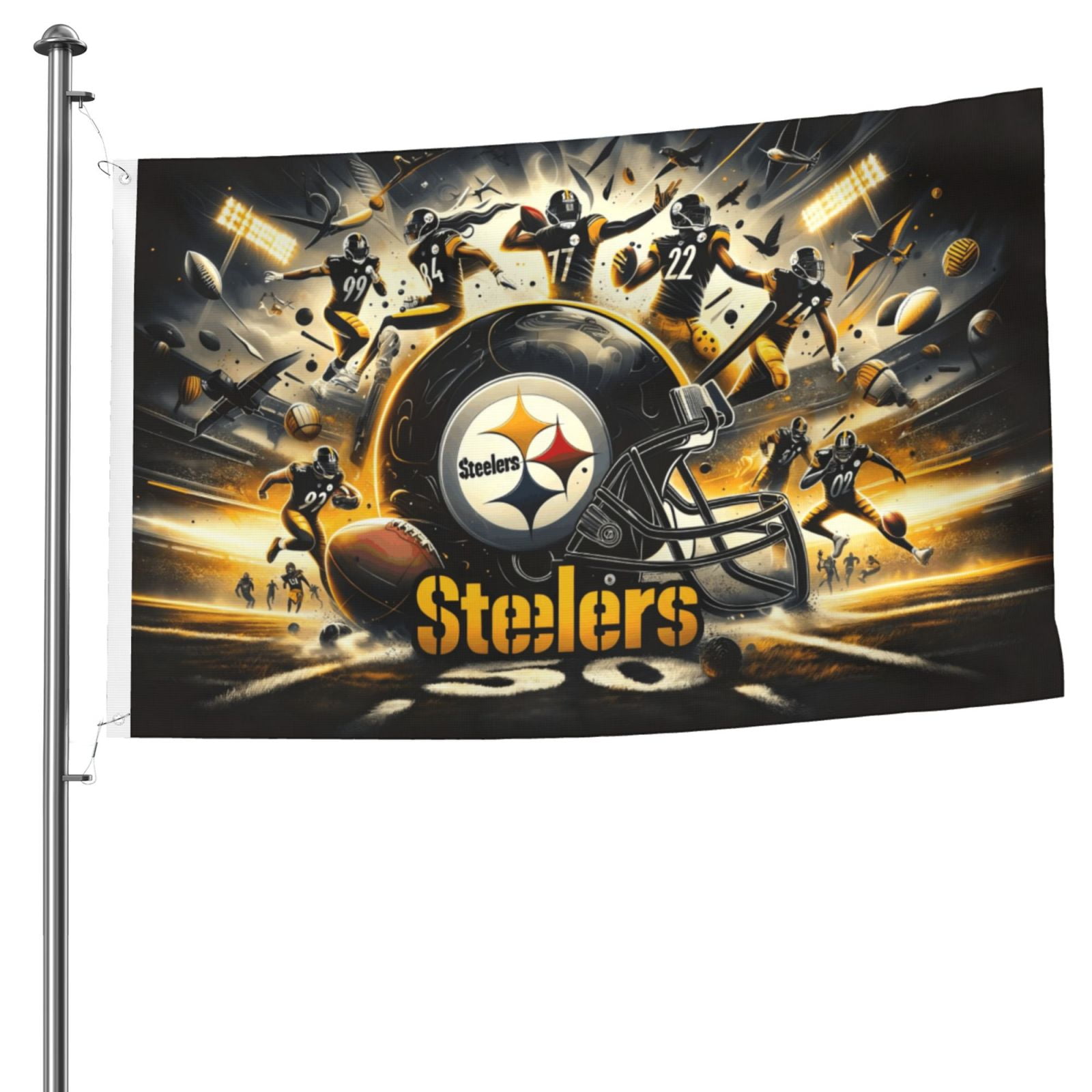 Pittsburgh Football Team Custom Double Sided Flag 5x8ft, Game Day ...