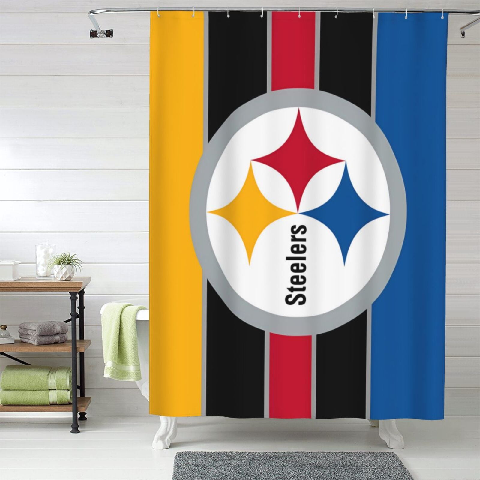 Pittsburgh Football Team-Inspired Waterproof Shower Curtain 60x72in ...