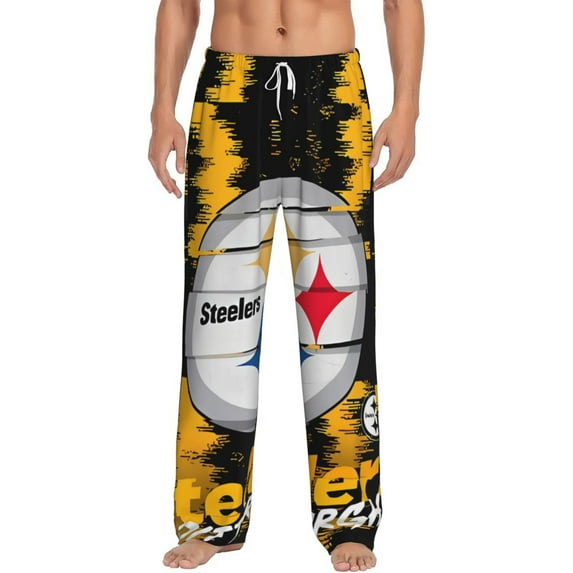 Pittsburgh Football Team Men's Long Printed Soft Pajama Pants, Casual ...