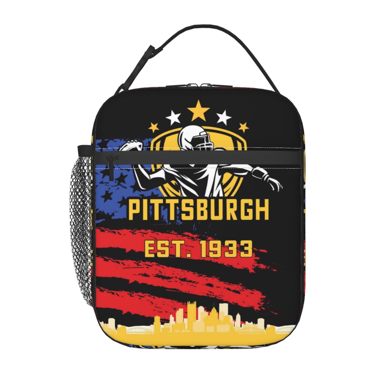 Pittsburgh Insulated Lunch Bag Lunchbox For Women Men, Portable ...