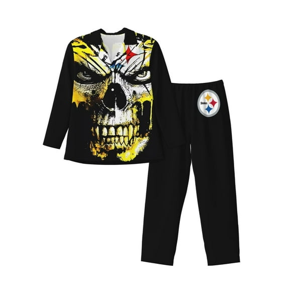 Pittsburgh Men and Women Pajamas Adult Soft Long-Sleeved Loose Skin ...
