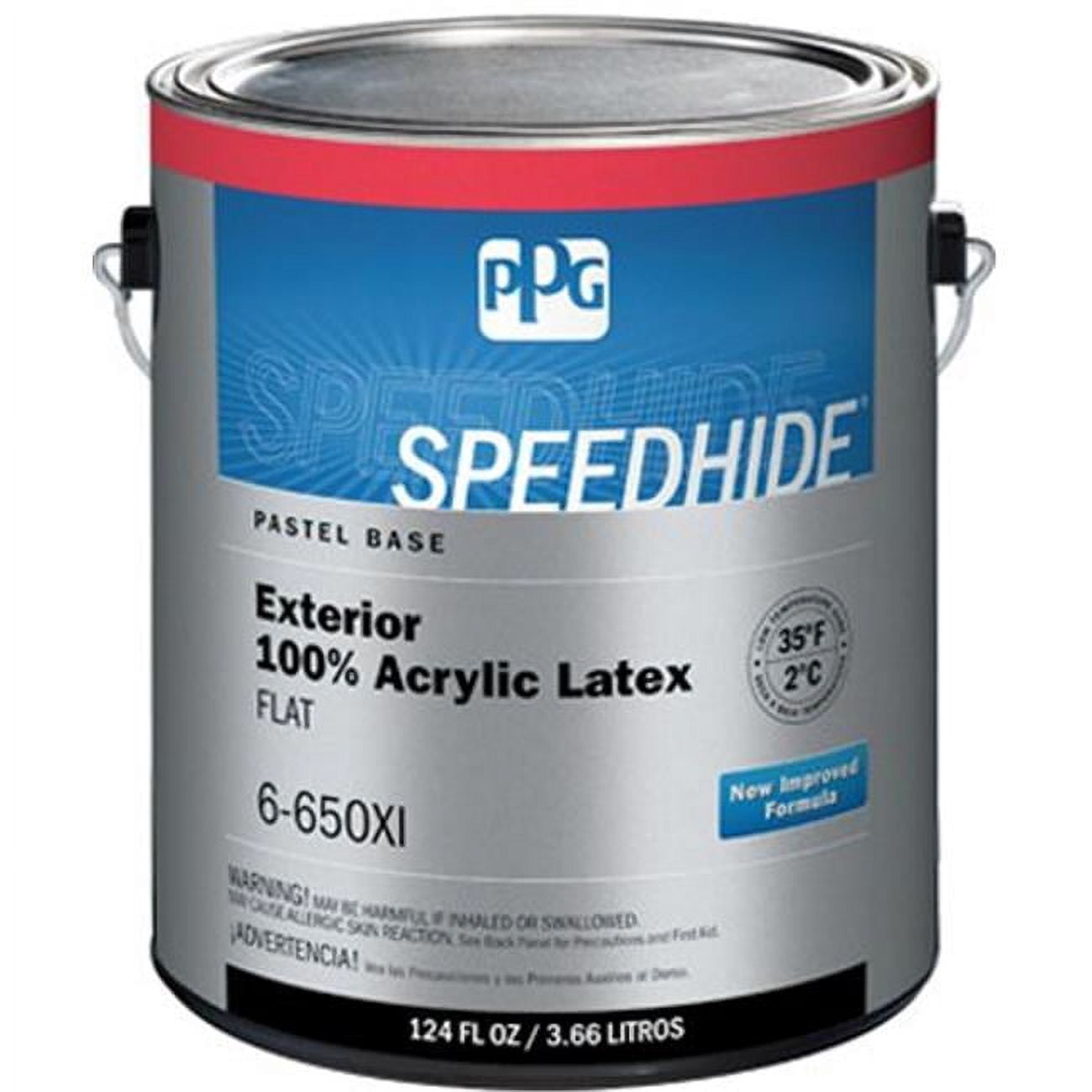 Pittsburgh Paints 6-651XI-01 1 gal Speedhide Exterior Flat Latex Paint ...