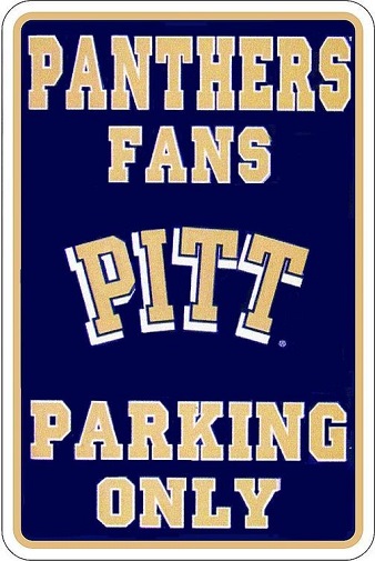 Pittsburgh Panthers NCAA Large Metal Parking Sign - Walmart.com