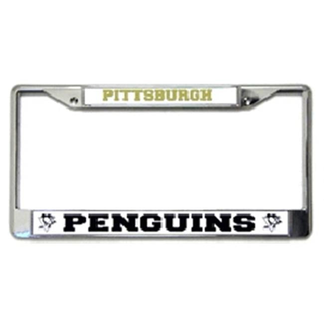 Pittsburgh Penguins License Plate Frame Chrome - Walmart.com