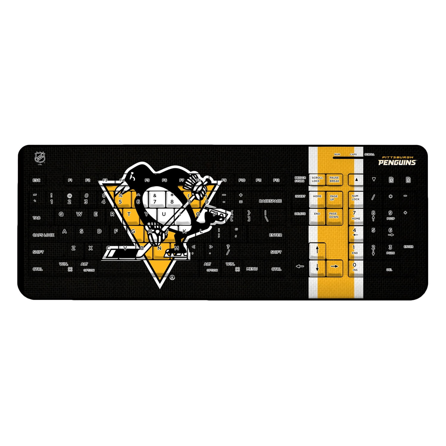 Pittsburgh Penguins Stripe Wireless Keyboard - Walmart.com