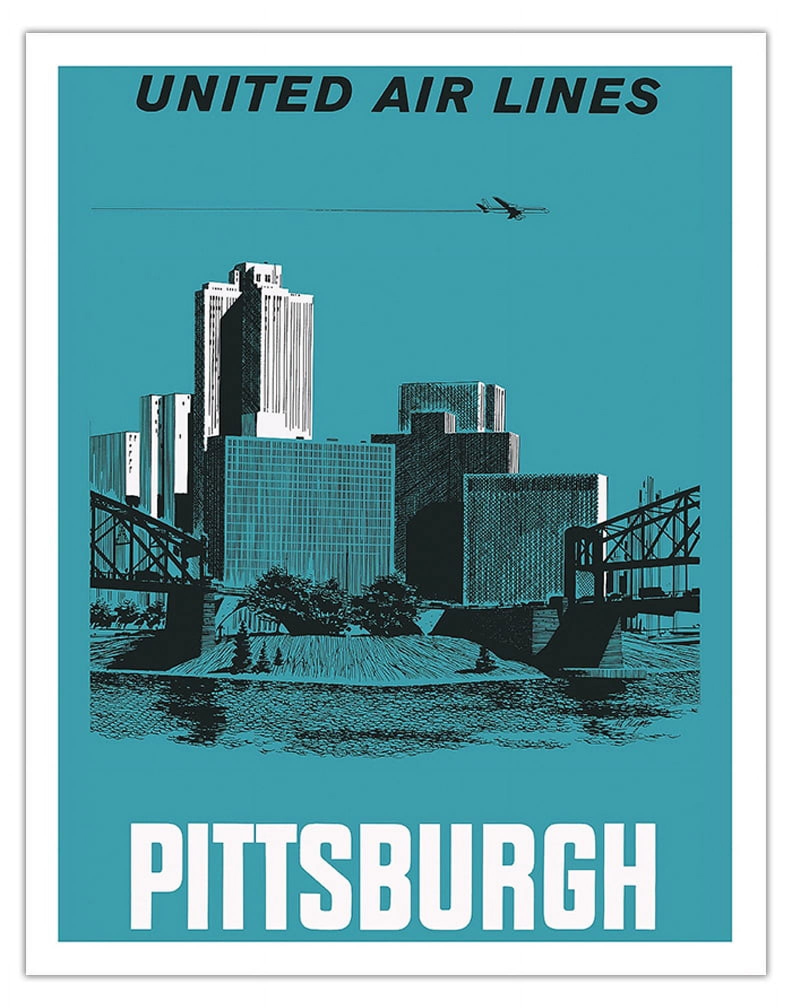 Pittsburgh Pennsylvania USA - United Air Lines - Allegheny and ...