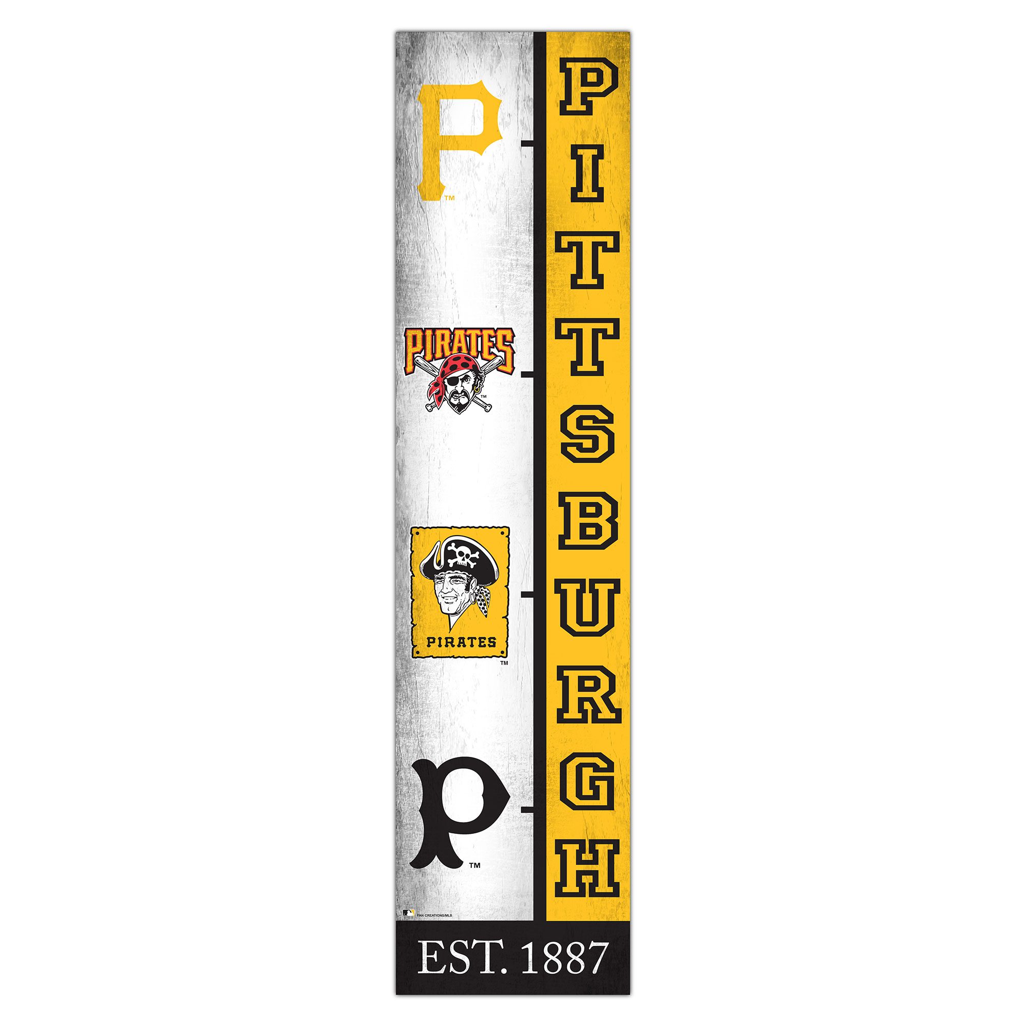 Pittsburgh Pirates 6" x 24" Progression Wood Sign - Walmart.com