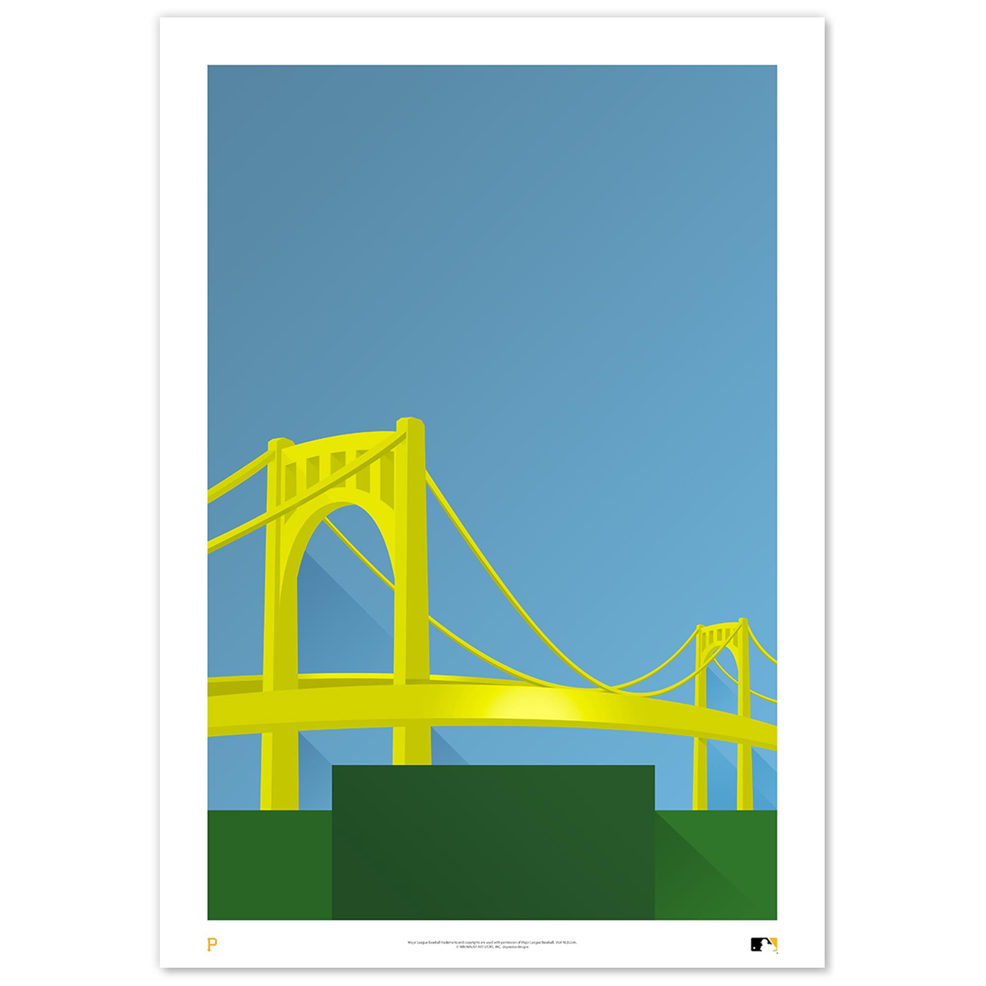 Pittsburgh Pirates PNC Park 24" x 36" Minimalist Fine Art Print ...